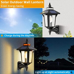 Aqonsie Solar Porch Lights Outdoor with 3 Lighting Modes & Motion Sensor, Elegant Solar Barn Lights Outdoor Waterproof Solar Wall Sconce Lights, Solar Lanterns for Barn Shed Yard Garage Chicken Coop