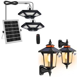 aqonsie solar barn lights outdoor with 3 lighting modes & motion sensor, elegant solar barn lights outdoor waterproof solar wall sconce lights, solar lanterns for barn shed yard garage chicken coop