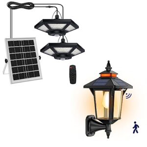 aqonsie solar barn lights outdoor with 3 lighting modes & motion sensor, elegant solar barn lights outdoor waterproof solar wall sconce lights, solar lanterns for barn shed yard garage chicken coop