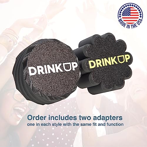 DrinkUp (2 Pack) 12oz Can Adapter for 16oz Can Coolers - For YETI MiiR CamelBak RTIC 16oz Can Cooler, Colster or Insulator for Tallboys - Spacer Extension for 16oz Can coolers use 12oz cans in them.