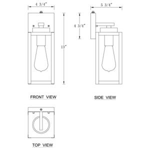 Laplusbelle Dusk to Dawn Outdoor Light Fixtures Black, Waterproof Wall Lantern Sconces with Tempered Glass, E26 Socket Porch Lighting Exterior Lights for Patio Front Porch Garage Entrance, 2 Pack