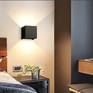 Wall Light, Wall Sconces, European Wall Light Outdoor Waterproof Square Simple Villa Hotel Indoor Square Personality Wall Lamp Bedside Living Room Bedroom Corridor Aisle Indoor and Outdoor General Bla