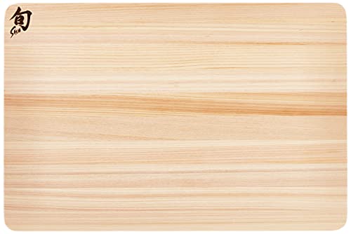 Shun Cutlery Large Hinoki Cutting Board, 17.75" x 11.75" Large Wood Cutting Board, Medium-Soft Wood Preserves Knife Edges & Cutlery Medium Hinoki Cutting Board