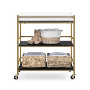 Delta Children Jade Changing Table/Cart, Ebony Melamine/Bronze