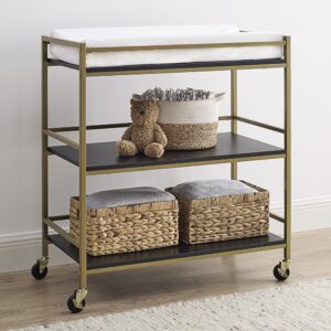 Delta Children Jade Changing Table/Cart, Ebony Melamine/Bronze