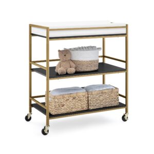 Delta Children Jade Changing Table/Cart, Ebony Melamine/Bronze