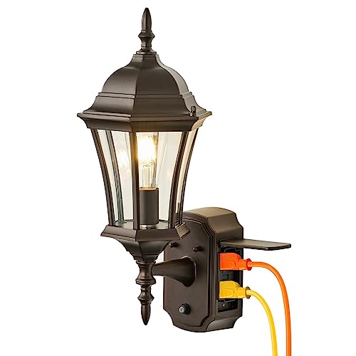 Dusk to Dawn Outdoor Lighting,Outdoor Wall Lighting,Exterior Wall Sconce Antique Beacon Wall Lamp Porch Light Fixture for Decks, Patios