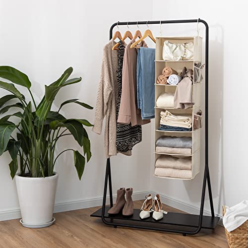 StorageWorks 3-Pack Closet Storage Bins with 6-Shelf Hanging Closet Organizer