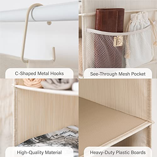 StorageWorks 3-Pack Closet Storage Bins with 6-Shelf Hanging Closet Organizer