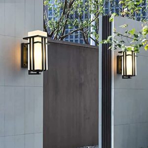 Wall Sconces , Outdoor Patio Wall Lights, Outside Black Up/Down Wall Lamp E27 Glass Lantern Exterior Wall Sconce IP65 Waterproof Aluminium Garden Wall Lights for Garden Terrace Balcony Porch Garage