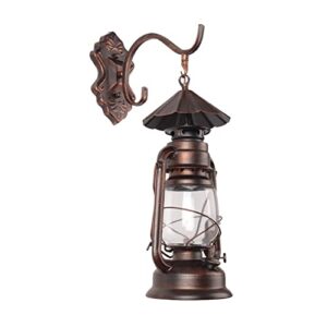 pehub creative rustic kerosene outdoor glass wall lamp ip54 waterproof vintage garden aisle decor aluminum wall sconce lighting villa patio porch e27 wall lantern fixture exterior light fixture