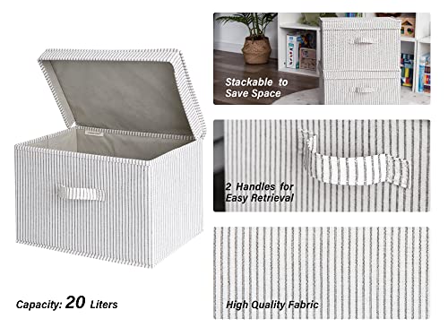 StorageWorks 2-Pack Decorative Storage Boxes with 2-Pack Underbed Storage Boxes