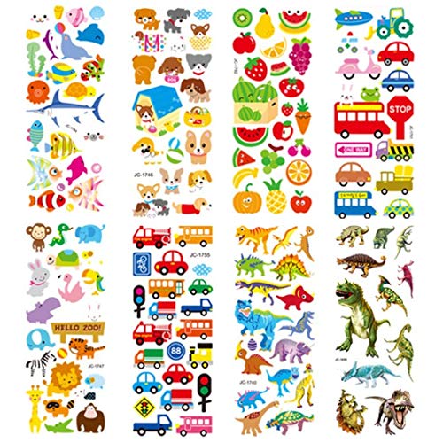 Bubble Stickers for W/Precision Cutting Cartoon Theme Decoration Easy Peal Off Reusable 3D Sticker Toddler Party