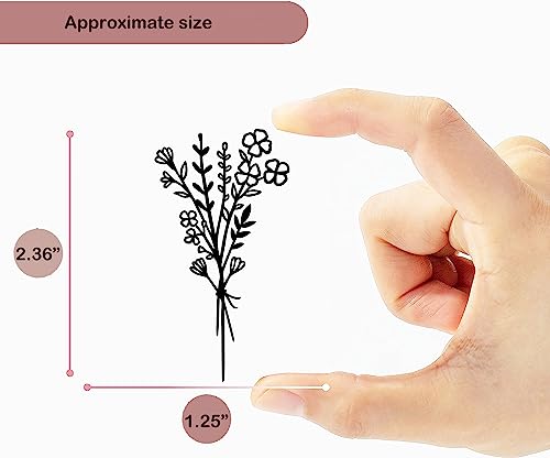 44 Pcs Water Soluble Stabilizer for Embroidery,Stick and Stitch Embroidery Paper with Pre-Printed Pocket Flowers Pattern Adhesive Adhesive Wash Away Stabilizer for Embroidery Hand Sewing Lover