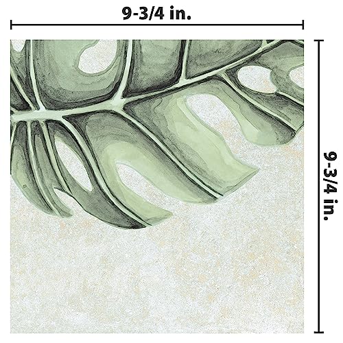 SomerTile FCD10NUJAB Nusa Botanic Jade x 9-3/4" Porcelain Floor and Wall Tile, Green