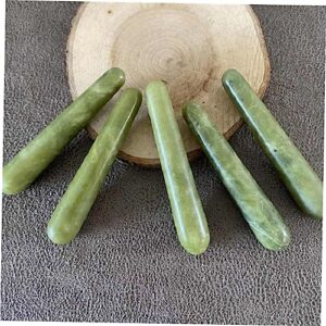 Hemoton Xiuyan Jade Point Health Care Pen Jade Pen Meridians Tool Facial Massager Whole Body Massager Face Massage Tools Green Body Scraper Tools