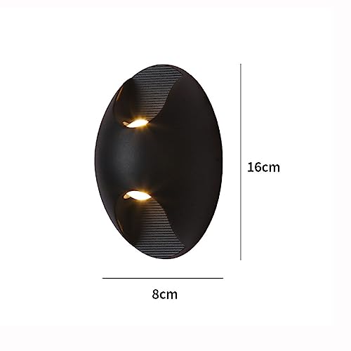 WENZIFI Modern Outdoor Wall Lights IP65 Waterproof Outside Porch Lights Up and Down Lighting Wall Sconce Fixtures Die Cast Aluminum Wall Mounted Lamps for Porch Courtyards Garage Foyer