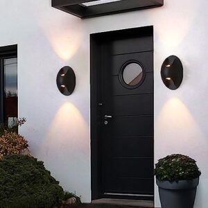 WENZIFI Modern Outdoor Wall Lights IP65 Waterproof Outside Porch Lights Up and Down Lighting Wall Sconce Fixtures Die Cast Aluminum Wall Mounted Lamps for Porch Courtyards Garage Foyer