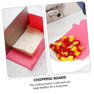 BESTonZON 3 Pcs Fruit Cutting Board Mini Cutting Boards Cheese Cutting Board Large Cutting Board Carving Board Vegetable Cutting Mats Meat Cutting Board Pp Pink Practical Chopping Board Food