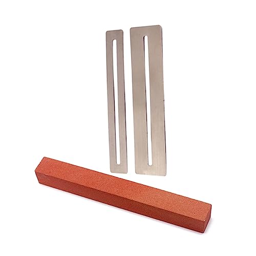 Vaguelly 2pcs Polishing Beam Fret Polish Sanding Polishing Beam Silk Flakes Protector Combination Brown Leveling Fret Leveling Beam Clean Beam Stone Fretboard Protector