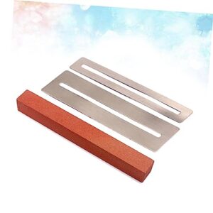 Vaguelly 2pcs Polishing Beam Fret Polish Sanding Polishing Beam Silk Flakes Protector Combination Brown Leveling Fret Leveling Beam Clean Beam Stone Fretboard Protector