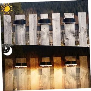 Uonlytech 1 Set Solar Wall Light Solar Lamp Outdoor LED Outdoor Wall Lights Outdoor Accessories Solar Deck Lights Fence Post Lights Outdoor Wall Sconce Multi-Function Yard Light Fence Supply