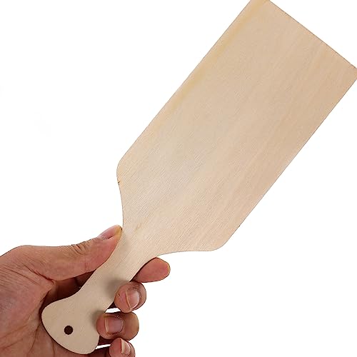 UPKOCH 6pcs Mini Wooden Cutting Board with Handle Paddle Chopping Board DIY Blank Boards Unfinished Craft Cooking Butcher Block for Kitchen Home Decor