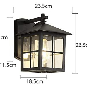 TAMSOI Outdoor Wall Lantern Black Matte Finish, Waterproof Exterior Wall Light Wall Mounted Sconce Lighting Fixture with Clear Shade Industrial Antique for Entryway Front Door Garage