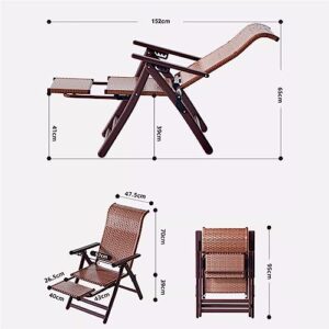 JHKZUDG Folding Patio Rocking Chairs,Garden Rattan Chairs,Portable Rocking Chair,PE Rattan Rocking Chair with Steel Frame, for Garden, Backyard, Porch