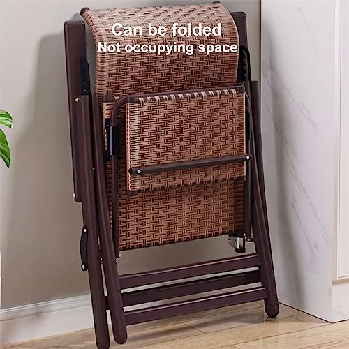 JHKZUDG Folding Patio Rocking Chairs,Garden Rattan Chairs,Portable Rocking Chair,PE Rattan Rocking Chair with Steel Frame, for Garden, Backyard, Porch