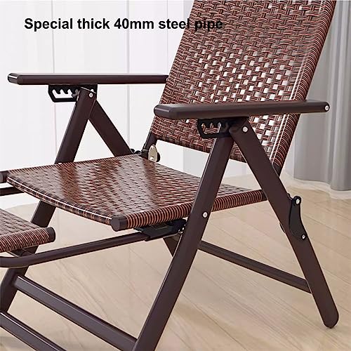 JHKZUDG Folding Patio Rocking Chairs,Garden Rattan Chairs,Portable Rocking Chair,PE Rattan Rocking Chair with Steel Frame, for Garden, Backyard, Porch