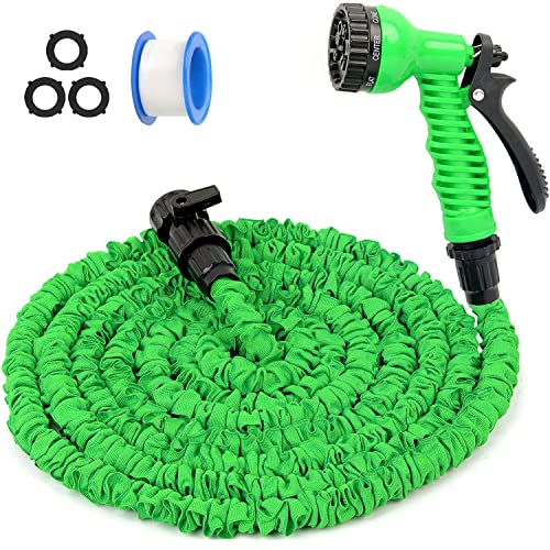 Expandable Garden Hose Water Pipe: Flexible Water Hose with 7 Function Hose Nozzle, Multi-functional Magic Hoses for Gardening, 50 FT