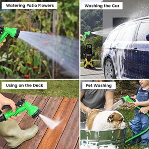 Expandable Garden Hose Water Pipe: Flexible Water Hose with 7 Function Hose Nozzle, Multi-functional Magic Hoses for Gardening, 50 FT