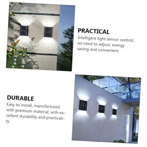 Uonlytech 1pc Solar Wall Light Street Lights Outdoor Black Wall Sconces Outdoor Wall Lamp Wall-Mounted Light Solar Street Light Solar Wall Lamp Water Proof Garden Light Decorate Abs Black