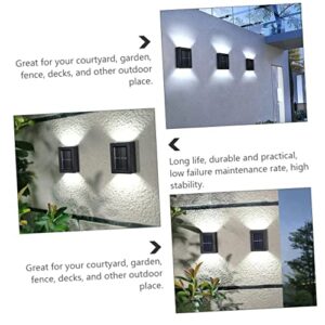 Uonlytech 1pc Solar Wall Light Street Lights Outdoor Black Wall Sconces Outdoor Wall Lamp Wall-Mounted Light Solar Street Light Solar Wall Lamp Water Proof Garden Light Decorate Abs Black