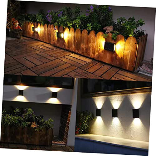 Uonlytech 1pc Solar Wall Light Street Lights Outdoor Black Wall Sconces Outdoor Wall Lamp Wall-Mounted Light Solar Street Light Solar Wall Lamp Water Proof Garden Light Decorate Abs Black