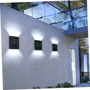 Uonlytech 1pc Solar Wall Light Street Lights Outdoor Black Wall Sconces Outdoor Wall Lamp Wall-Mounted Light Solar Street Light Solar Wall Lamp Water Proof Garden Light Decorate Abs Black