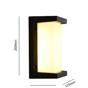 EAUSO Modern LED Wall Light Waterproof Exterior Outdoor Porch Sconce Lamp Fixture 18W