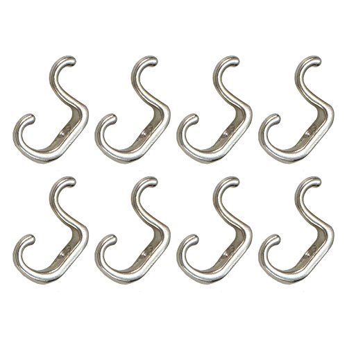 CGMJ 8-Pack Mini Small Hooks Double Hook Jewelry Box Makeup Cases Drawer Hook Hanger Organizer Earring Hook