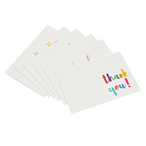 Rainbow Thank You Cards with Envelopes, Bulk Boxed Set (4x6 In, 144 Pack)