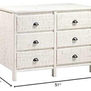 Camaflexi Baja Dresser, 6 Drawer, White