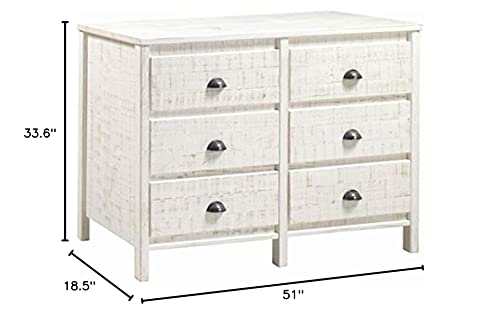 Camaflexi Baja Dresser, 6 Drawer, White