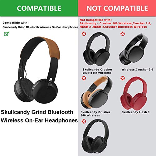 defean Replacement Grind Bluetooth Ear Cushion Ear Pads Protein Pillow Foam Earpads Compatible with Skullcandy Grind Bluetooth Wireless On-Ear Headphones