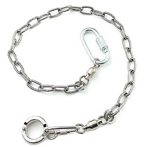 ebamaz pet bird leash parrot foot chain stainless steel 304 anklet ring (model 15, 14.5mm)