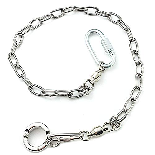 ebamaz Pet Bird Leash Parrot Foot Chain Stainless Steel 304 Anklet Ring (Model 15, 14.5mm)