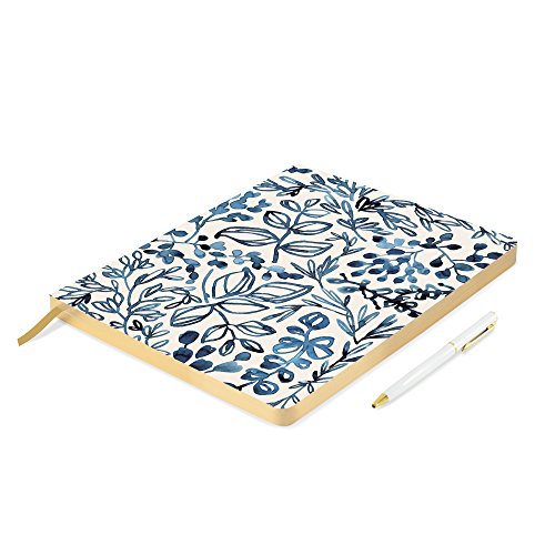 Fringe Wc Indigo Leaf Lg Paperback Journal (841028)