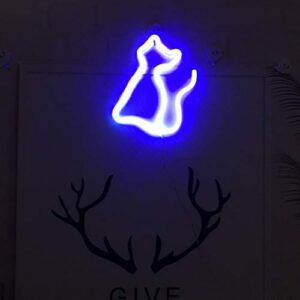 QiaoFei Cute Neon Light,LED Cat Sign Shaped Decor Light,Marquee Signs/Wall Decor for Christmas,Birthday Party,Kids Room, Living Room, Wedding Party Decor (Cat-Blue)