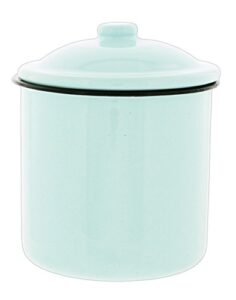 park hill 5" light blue enamel canister with lid