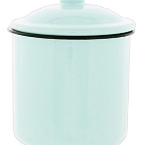 Park Hill 5" Light Blue Enamel Canister with Lid