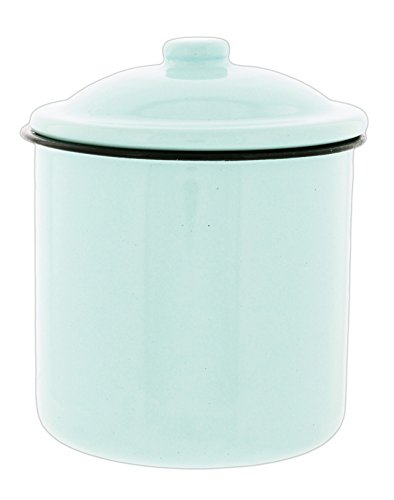 Park Hill 5" Light Blue Enamel Canister with Lid